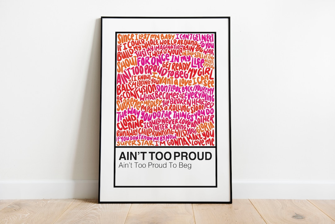 Ain't Too Proud Broadway Musical Handlettered Color Swatch Art Print ...