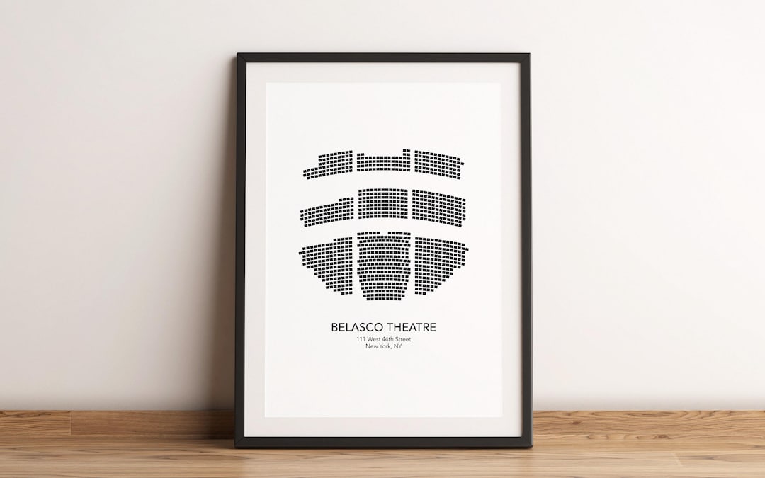 Belasco Theatre Broadway Seating Chart Map Art Print Poster - Etsy