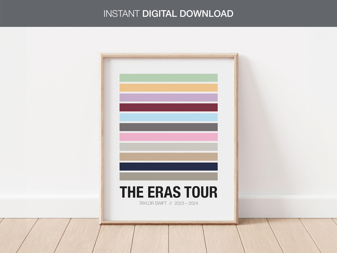 The Eras Tour Color Palette Taylor Swift Art Print Poster for Gallery ...