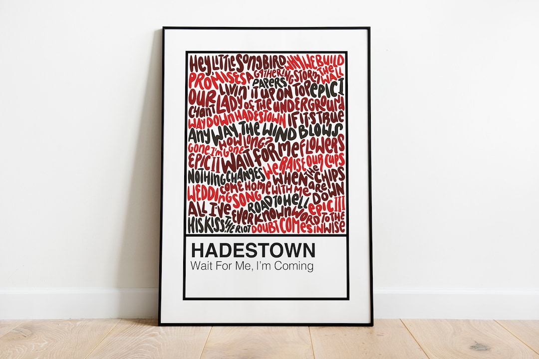 Hadestown Broadway Musical Handlettered Color Swatch Art Print Poster ...