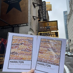 Hamilton Act 2 Broadway Musical Handlettered Color Swatch Art Print ...