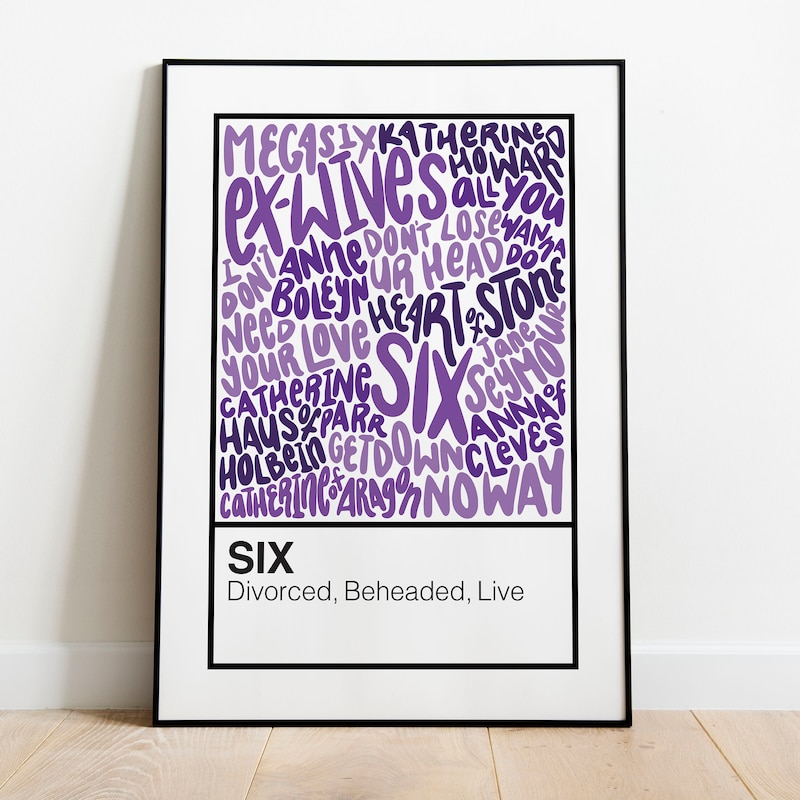 Six the Musical Poster - Etsy