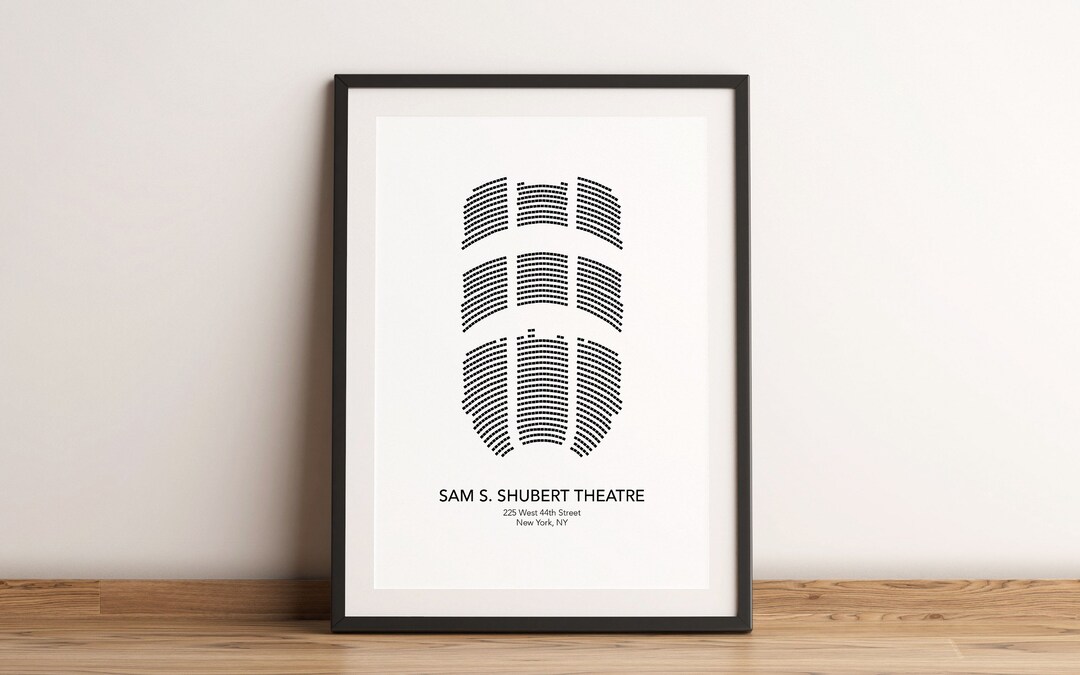 Sam S. Shubert Theatre Broadway Seating Chart Map Art Print Poster - Etsy