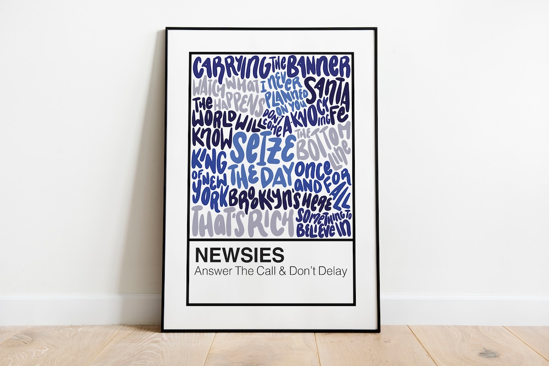 Newsies Broadway Musical Handlettered Color Swatch Art Print Poster - Etsy