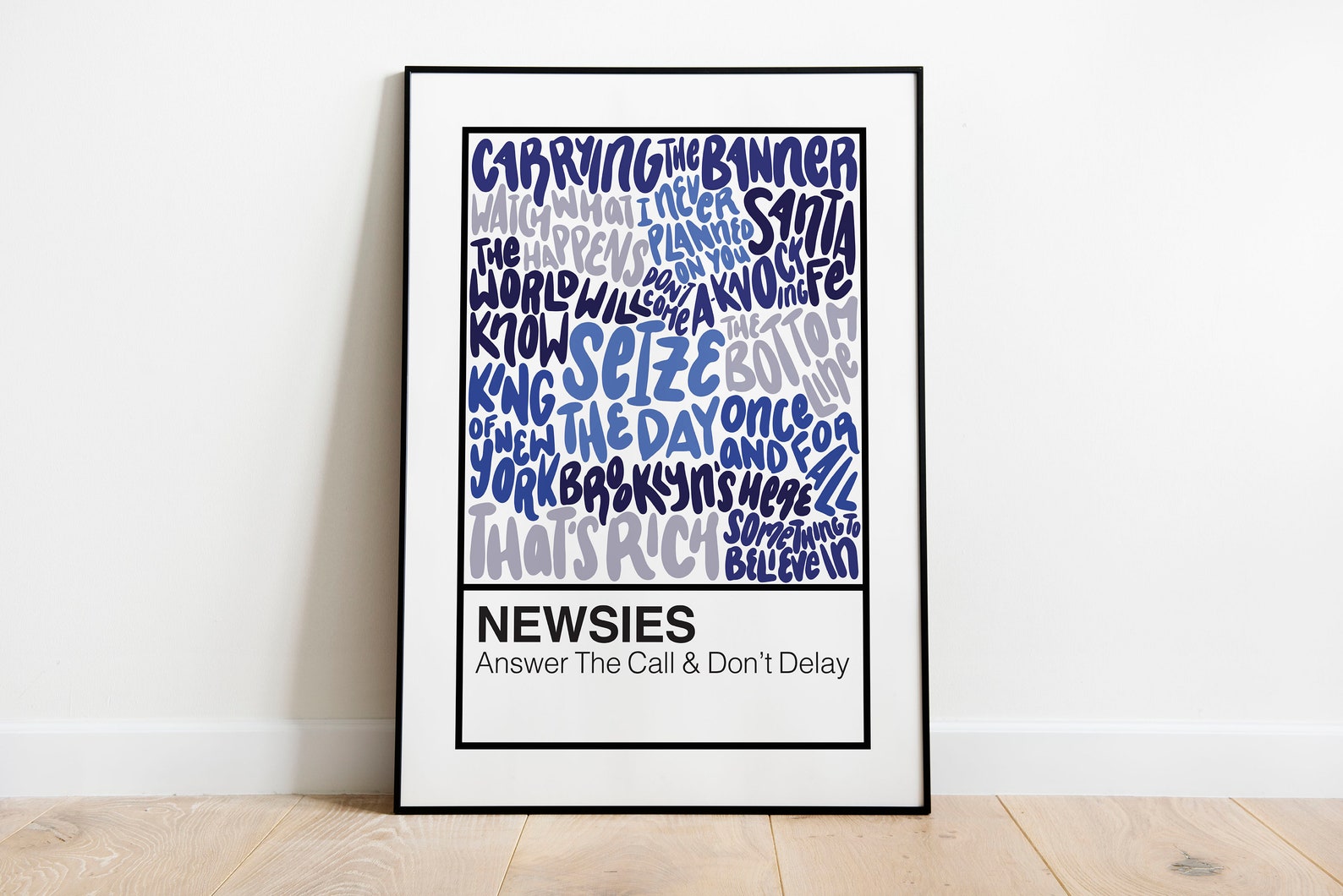 Newsies Broadway Musical Handlettered Color Swatch Art Print Poster - Etsy