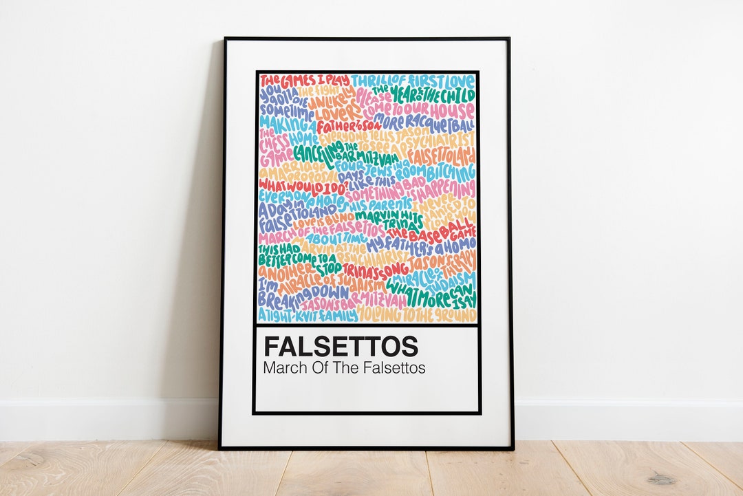 Falsettos Broadway Musical Handlettered Color Swatch Art Print Poster ...