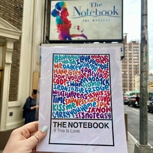 The Notebook Broadway Musical Handlettered Color Swatch Art Print ...