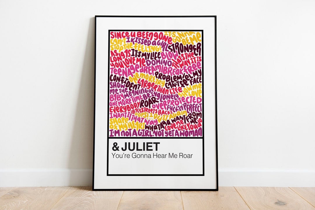 And Juliet Broadway Musical Handlettered Color Swatch Art Print Poster ...