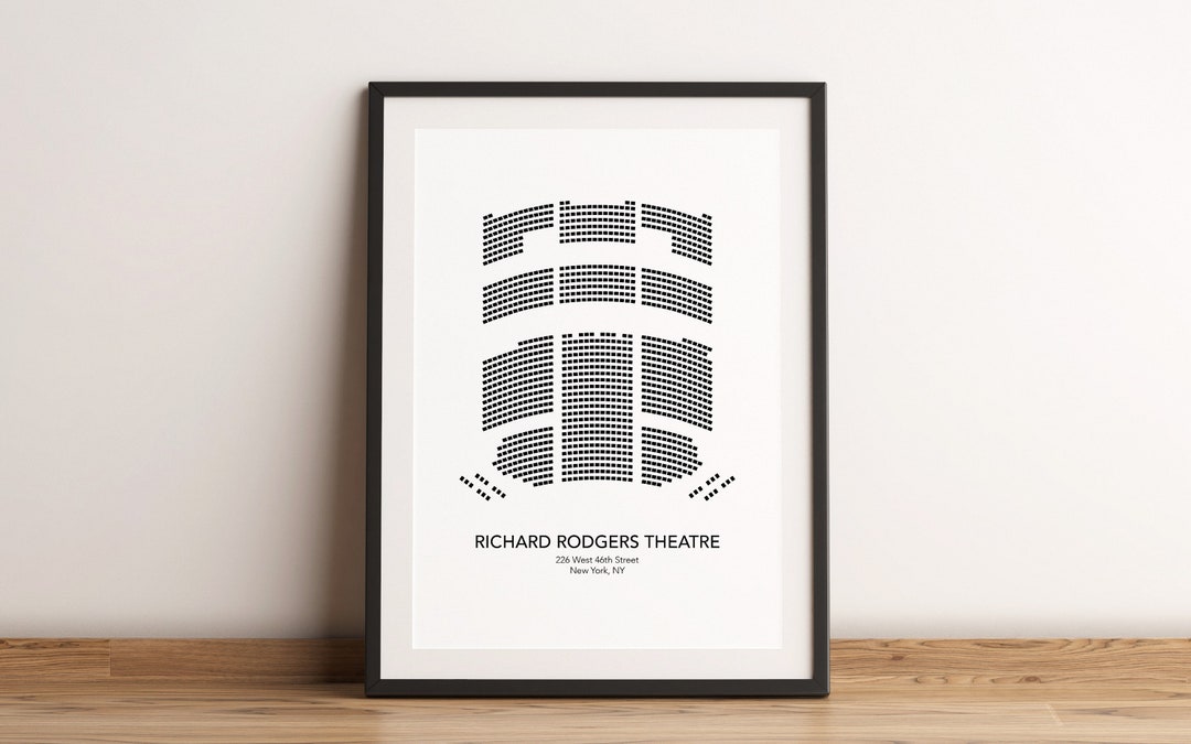 Richard Rodgers Theatre Broadway Seating Chart Map Art Print Poster - Etsy