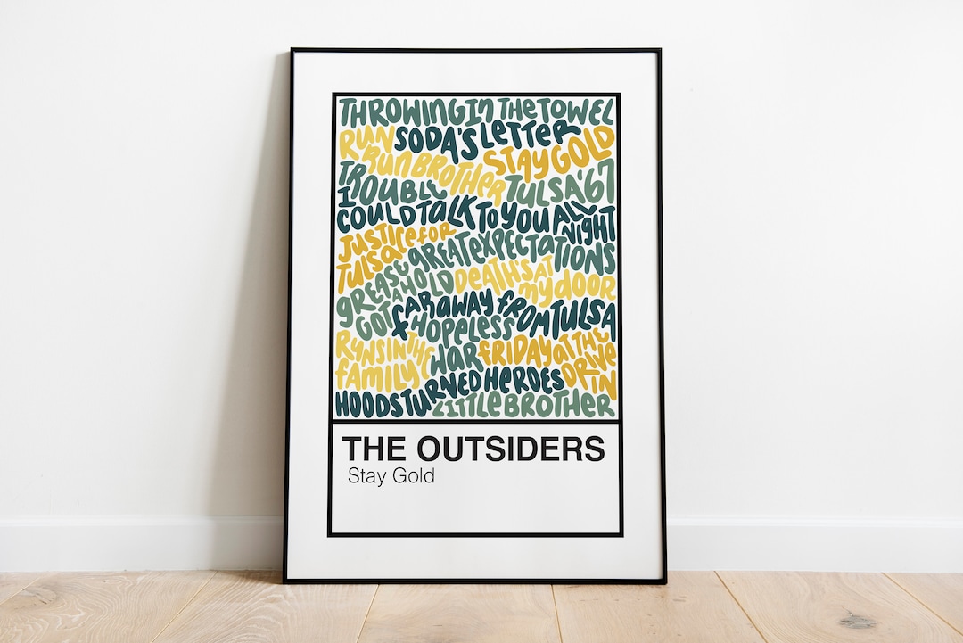 The Outsiders Broadway Musical Handlettered Color Swatch Art Print ...
