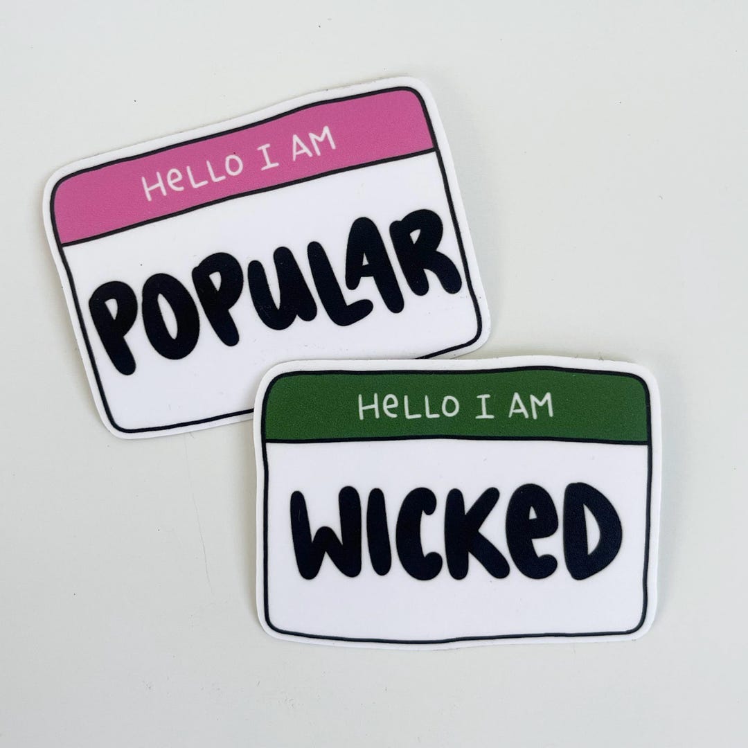 Witch Nametag | Wicked Popular Handlettered Vinyl Sticker - Etsy