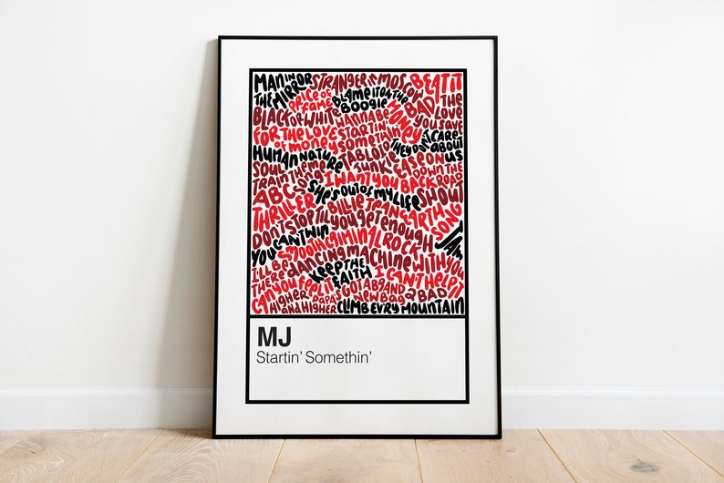 MJ Broadway Musical Handlettered Color Swatch Art Print Poster - Etsy