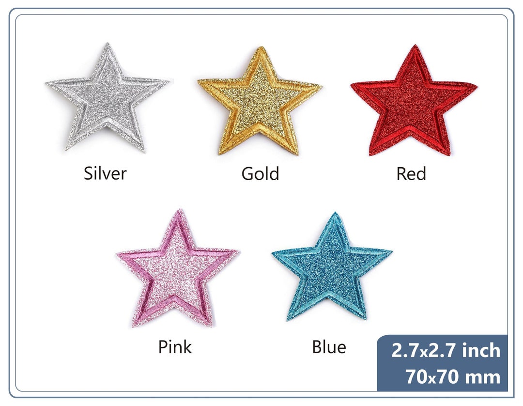 Gold Star Patch Iron On Embroidery Applique to Jackets Jeans - Etsy