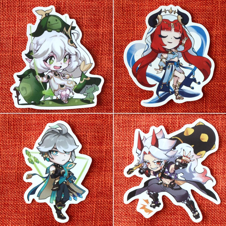 Genshin Impact 3" Vinyl Stickers - Etsy
