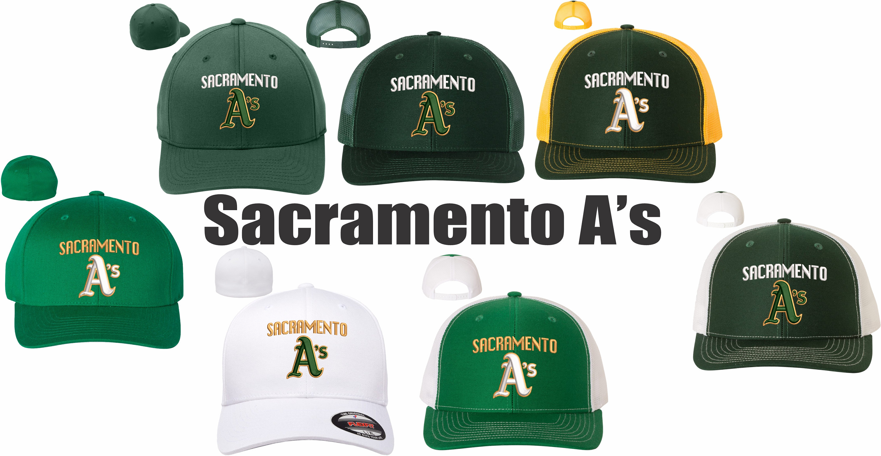 Sacramento A's as Flexfit Richardson 112 Hats - Etsy