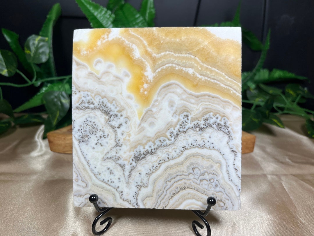 4.7 Dendritic Orange Calcite Slab High Quality Mineral Gem Crystal ...