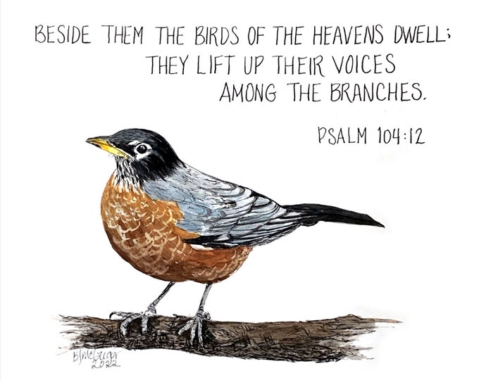 ART PRINT - Sing to the Heavens! the Robin Symbolizes New Beginnings ...