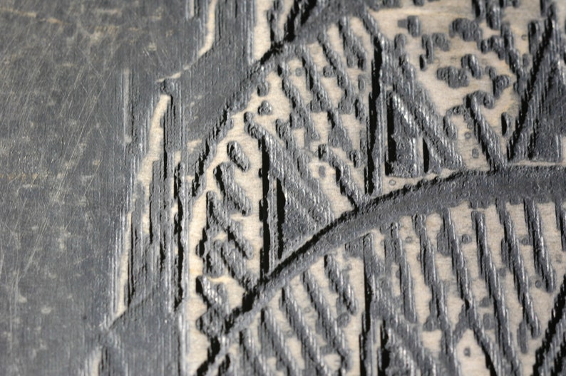 Detail of Chrysler Building Engraved in Maple Block - Etsy