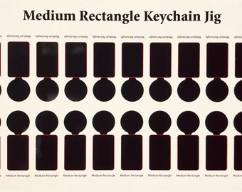 Rectangle Keychain Jig Lightburn SVG - Etsy