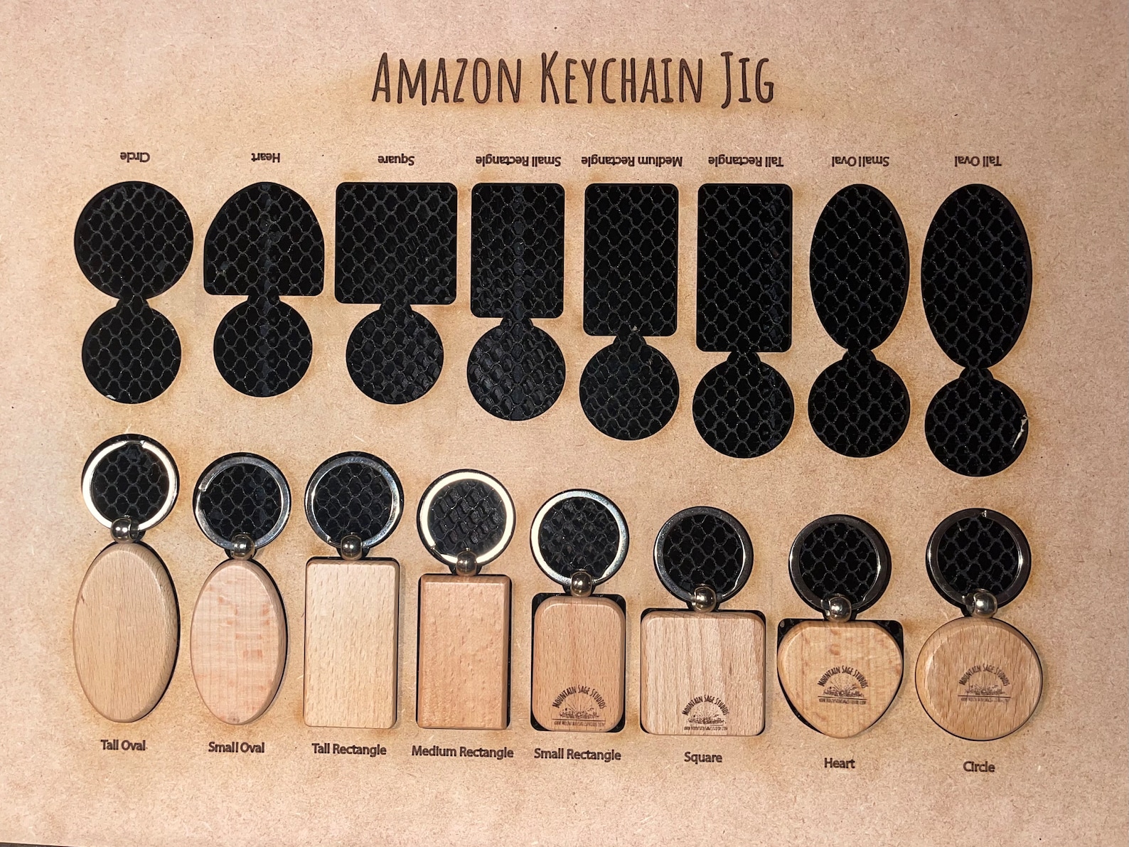 Laser Ready Keychain Wood Engraving Jig SVG Digital Laser File for ...