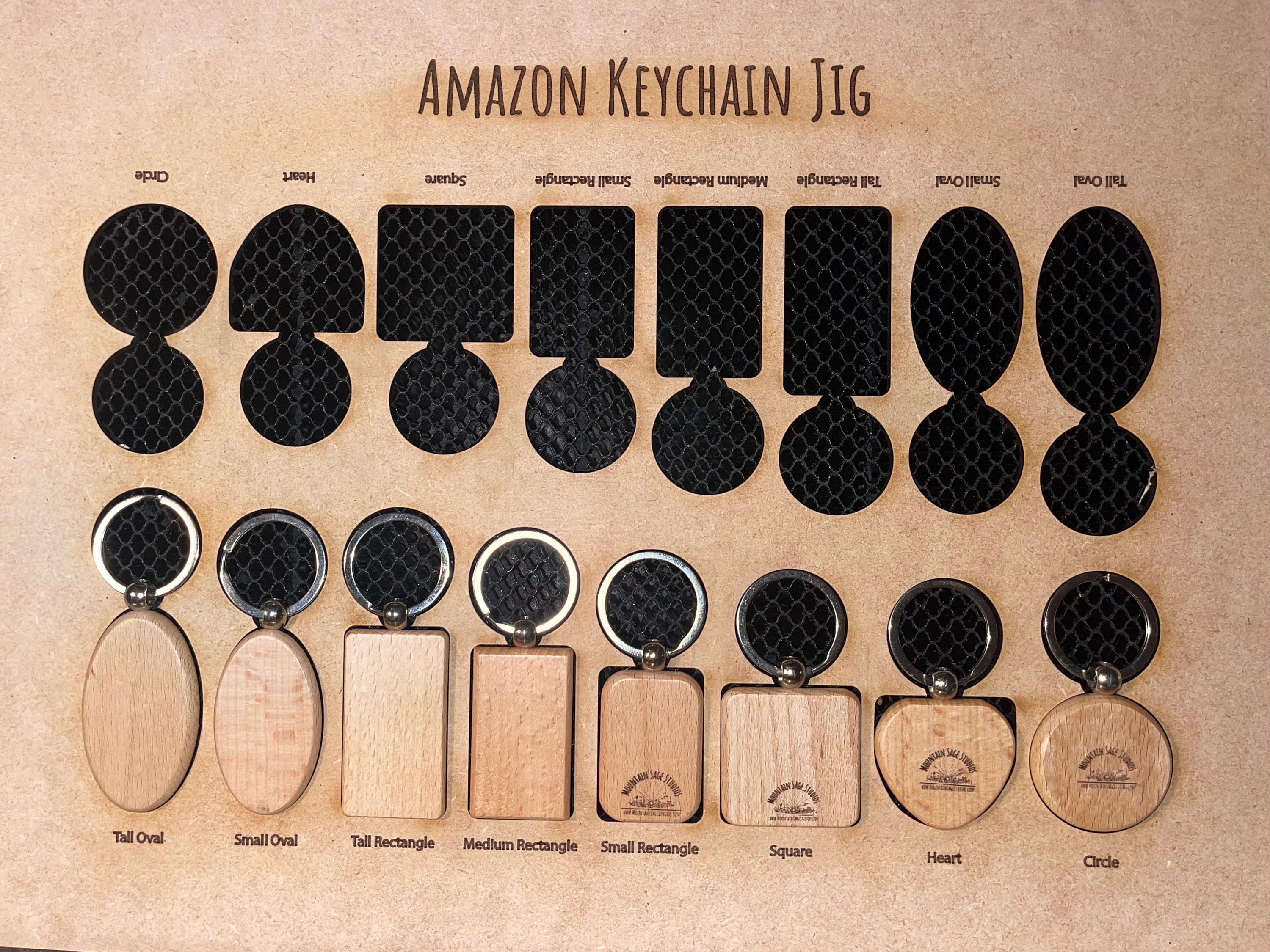 Laser Ready Keychain Wood Engraving Jig SVG Digital Laser File for ...