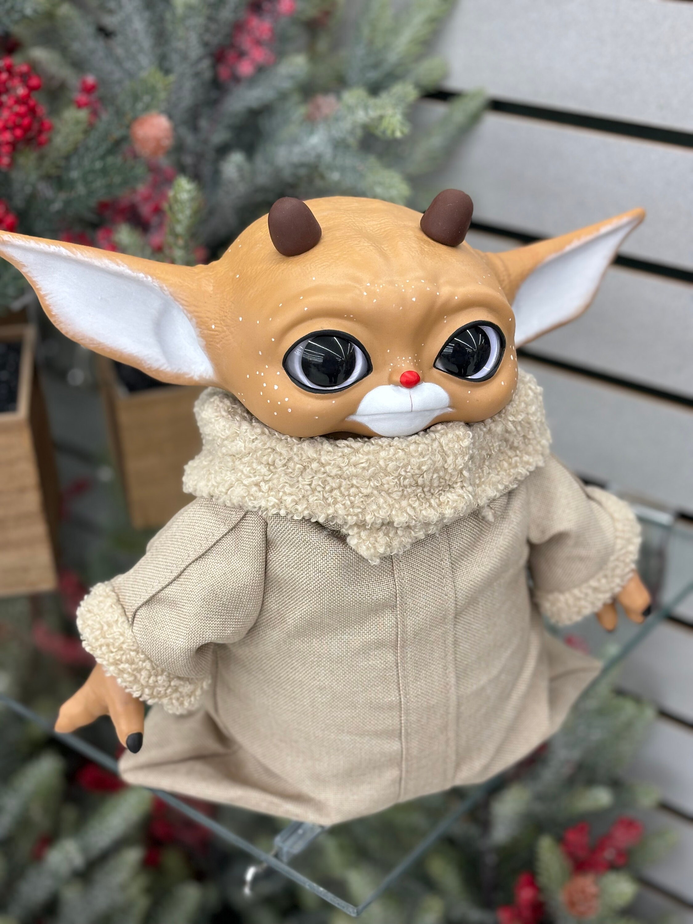Rudolph Baby Yoda Doll Custom Reborn Yoda - Etsy