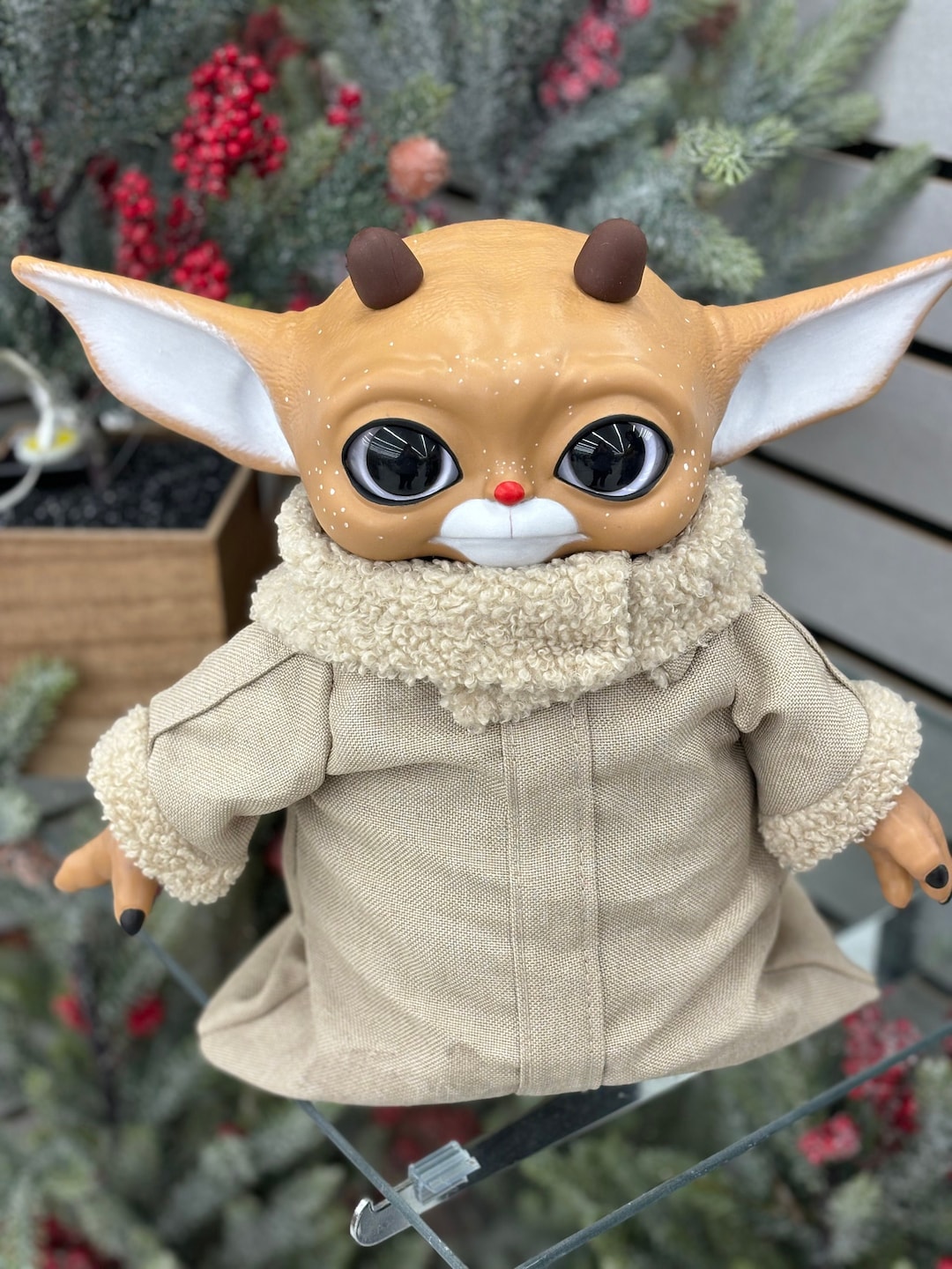 Rudolph Baby Yoda Doll Custom Reborn Yoda - Etsy