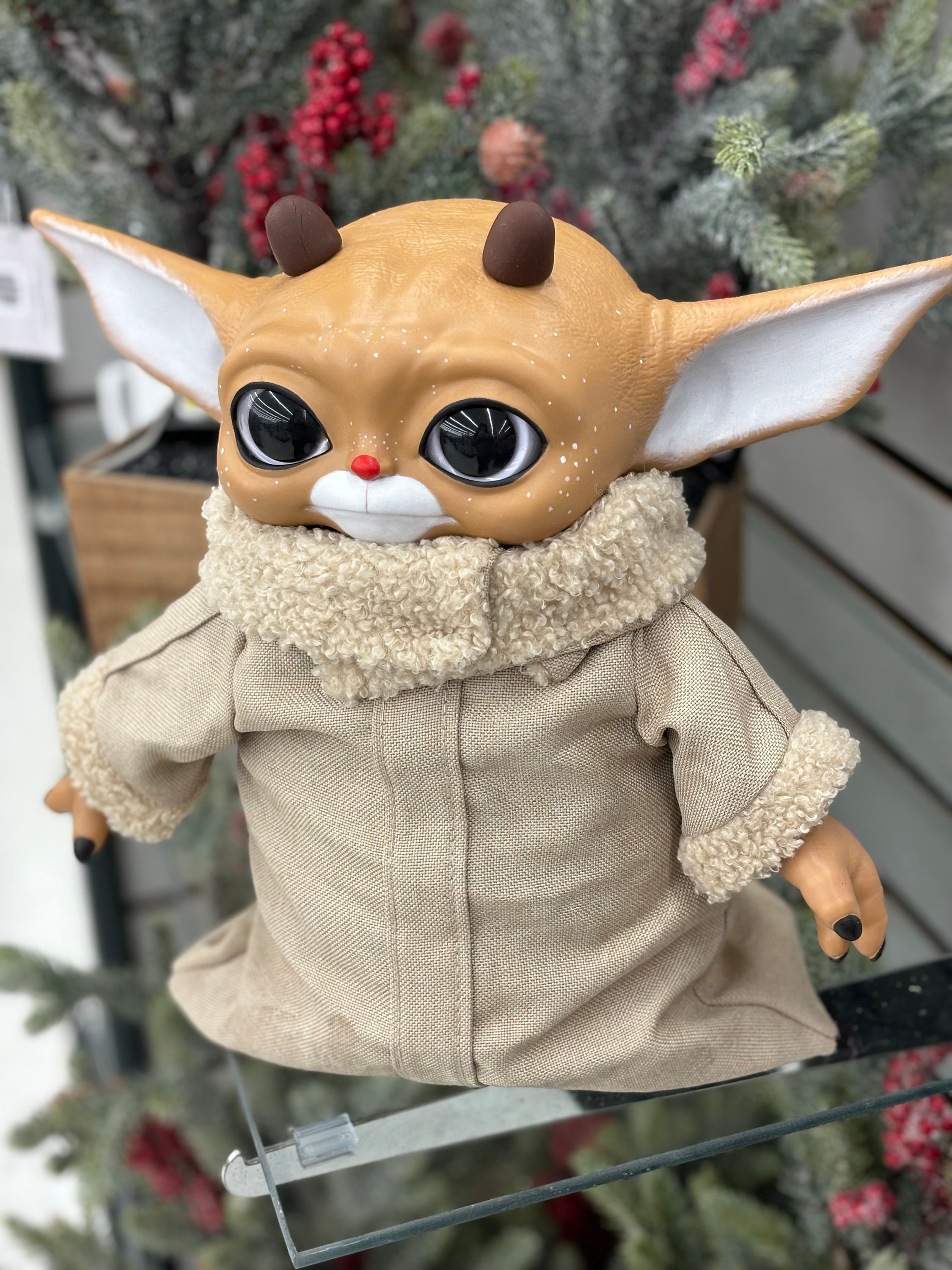 Rudolph Baby Yoda Doll Custom Reborn Yoda - Etsy
