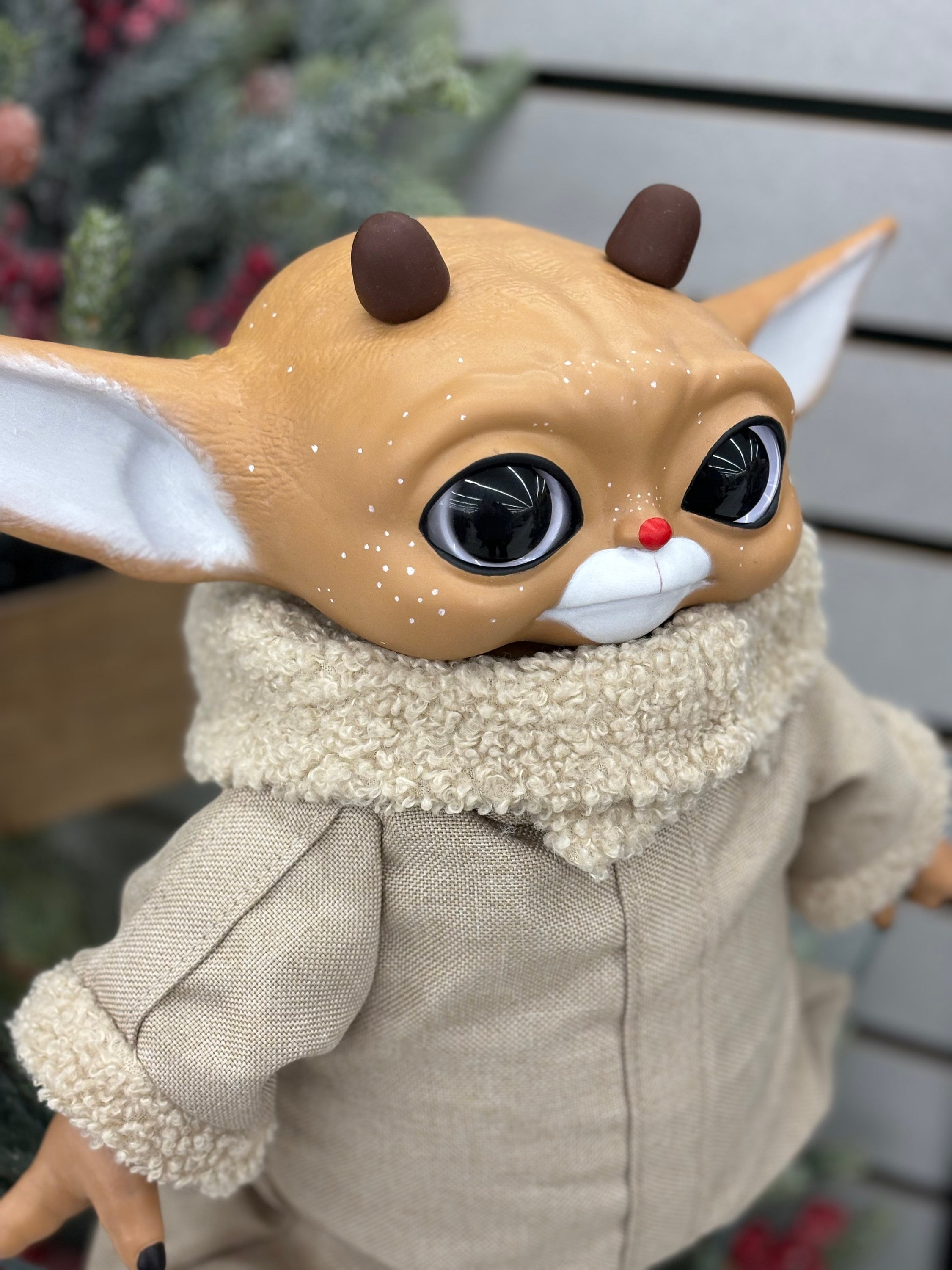 Rudolph Baby Yoda Doll Custom Reborn Yoda - Etsy