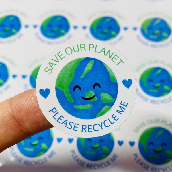 Please Recycle Me Stickers - Etsy