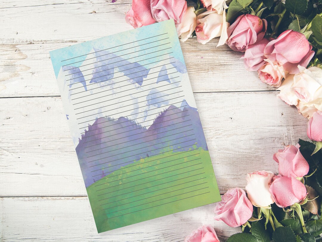 Mountains Letter Writing Paper Memo Sheets Penpal Set - Etsy