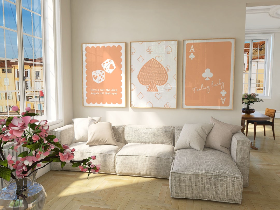 Taylor Swift Lyric Print, Orange Trendy Wall Art Set of 3, Girly ...