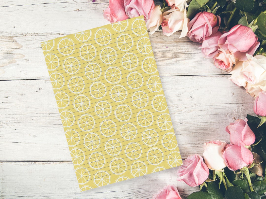 Lemon Letter Writing Paper Memo Sheets Snail Mail Kit - Etsy