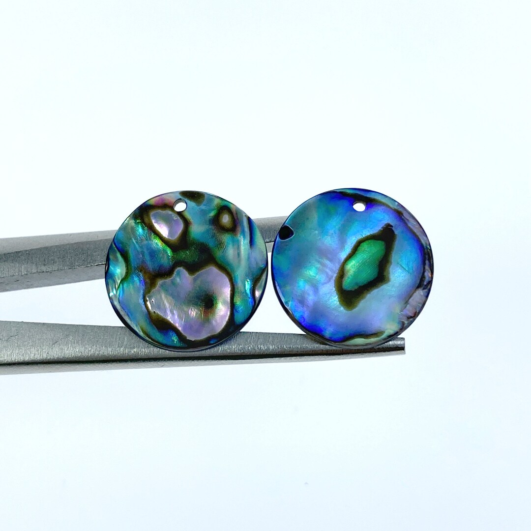 10pc 15mm Natural Abalone Shell Round Disc Charms - Etsy