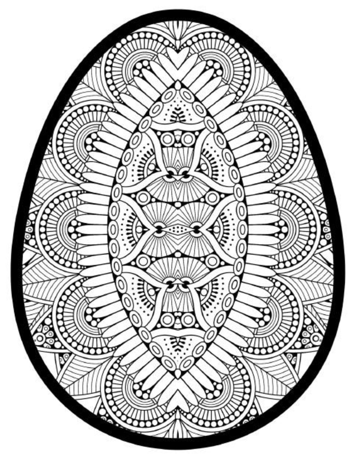 60+ Printable Easter/mandala Egg Coloring Pages Group2 - Etsy
