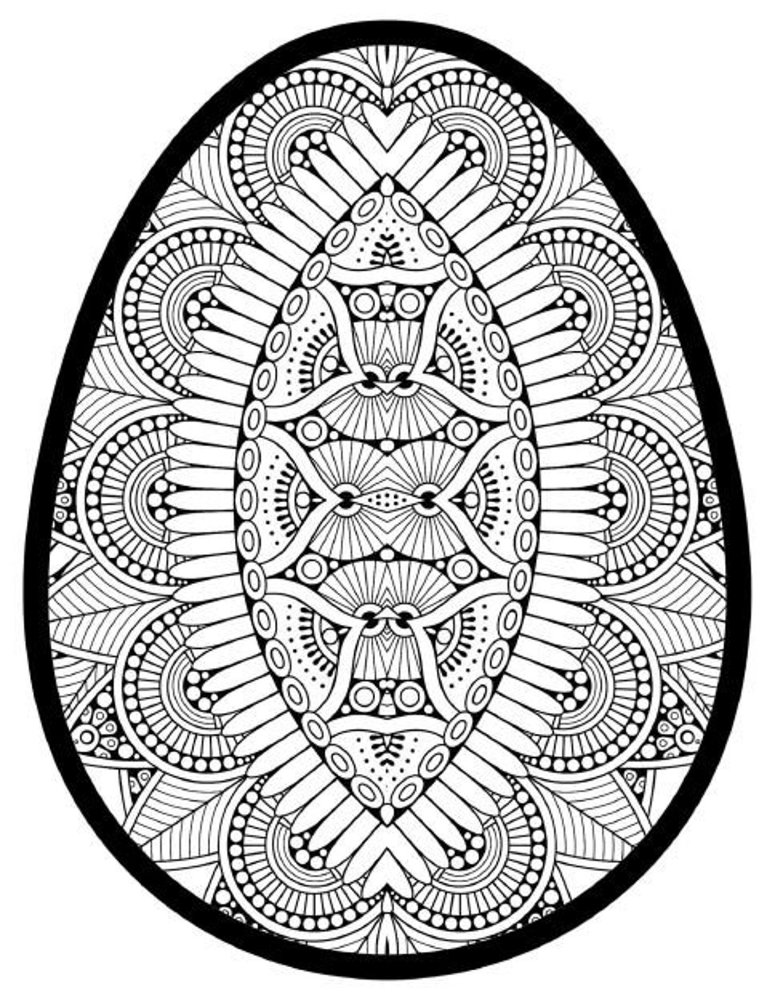 60+ Printable Easter/mandala Egg Coloring Pages Group2 - Etsy