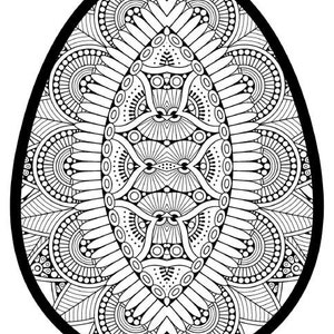 60+ Printable Easter/mandala Egg Coloring Pages Group2 - Etsy