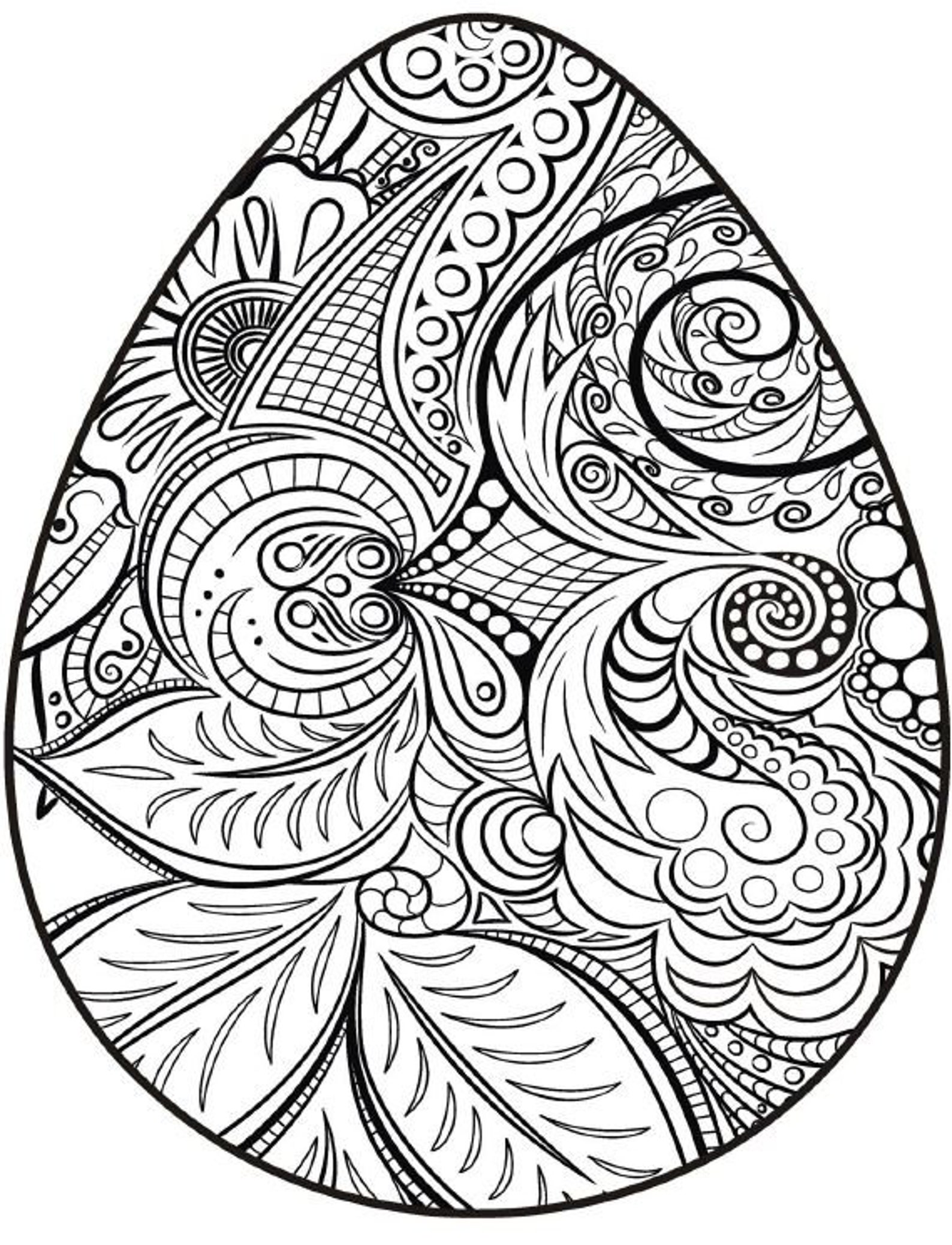 60+ Printable Easter/mandala Egg Coloring Pages Group2 - Etsy