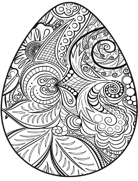 60+ Printable Easter/mandala Egg Coloring Pages Group2 - Etsy