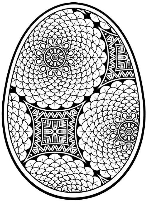 60+ Printable Easter/mandala Egg Coloring Pages Group1 - Etsy