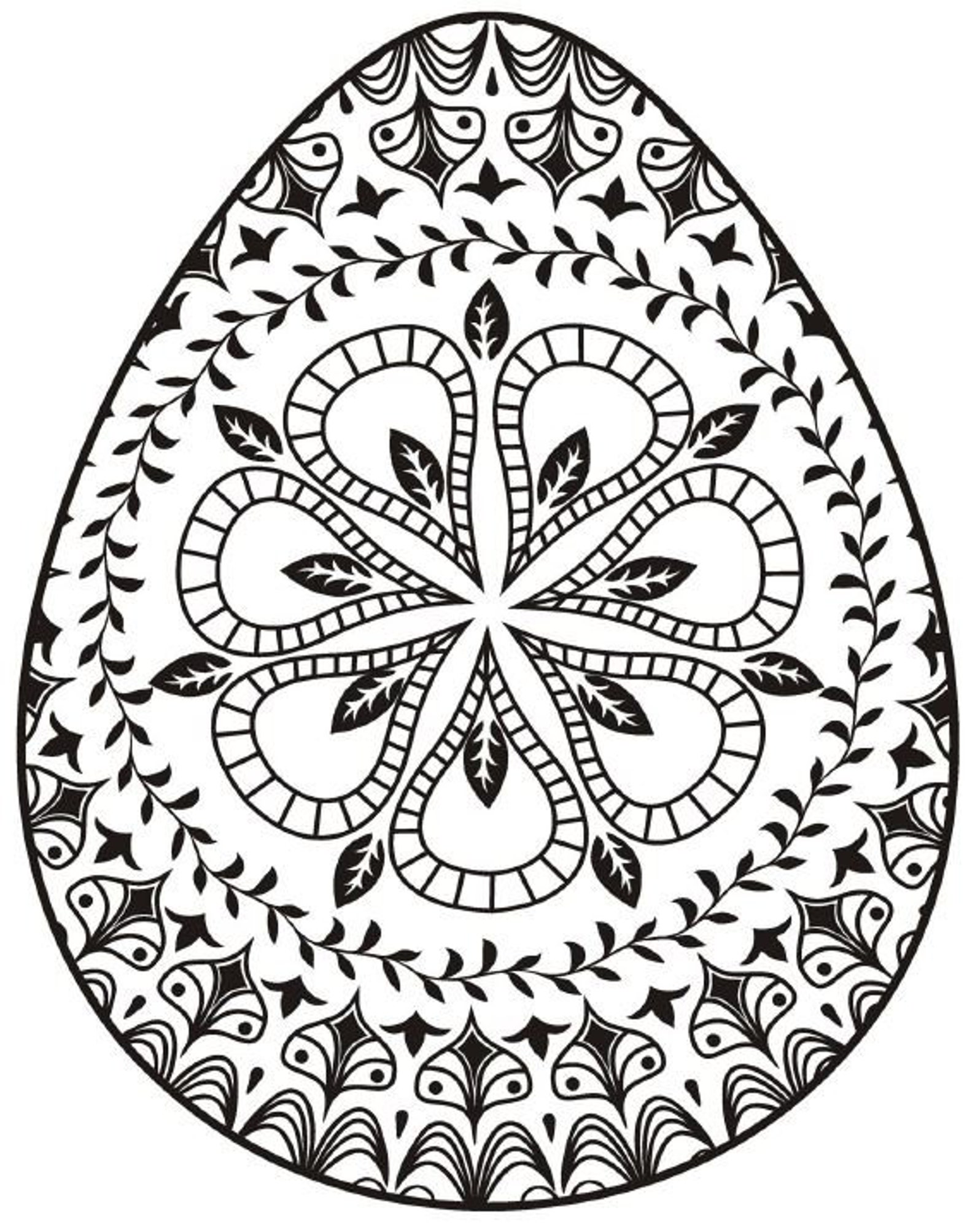 60+ Printable Easter/mandala Egg Coloring Pages Group2 - Etsy