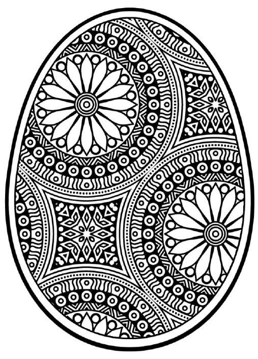 60+ Printable Easter/mandala Egg Coloring Pages Group1 - Etsy