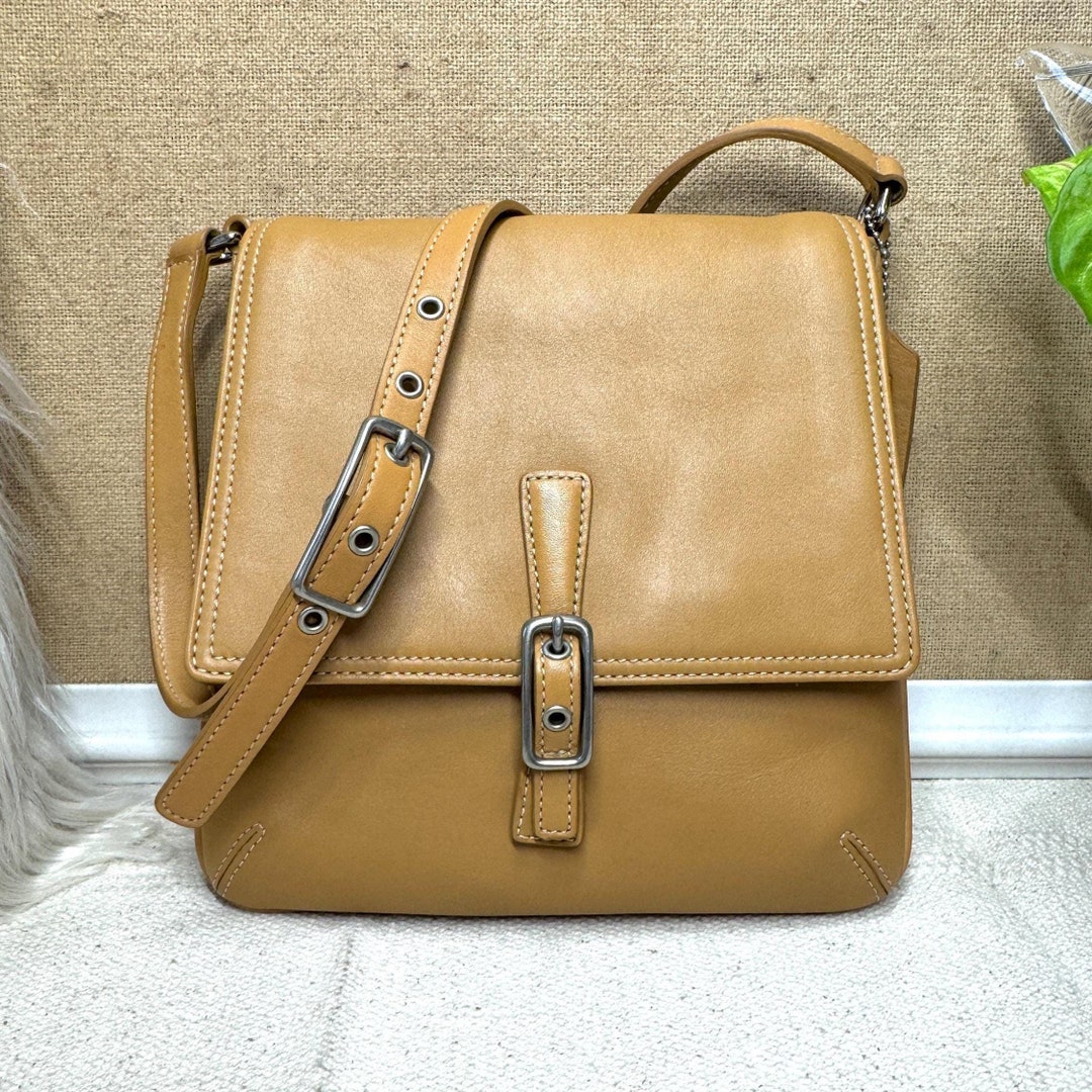 Vintage COACH Legacy Slim Flap 9592 Crossbody in Camel Cleaned ...