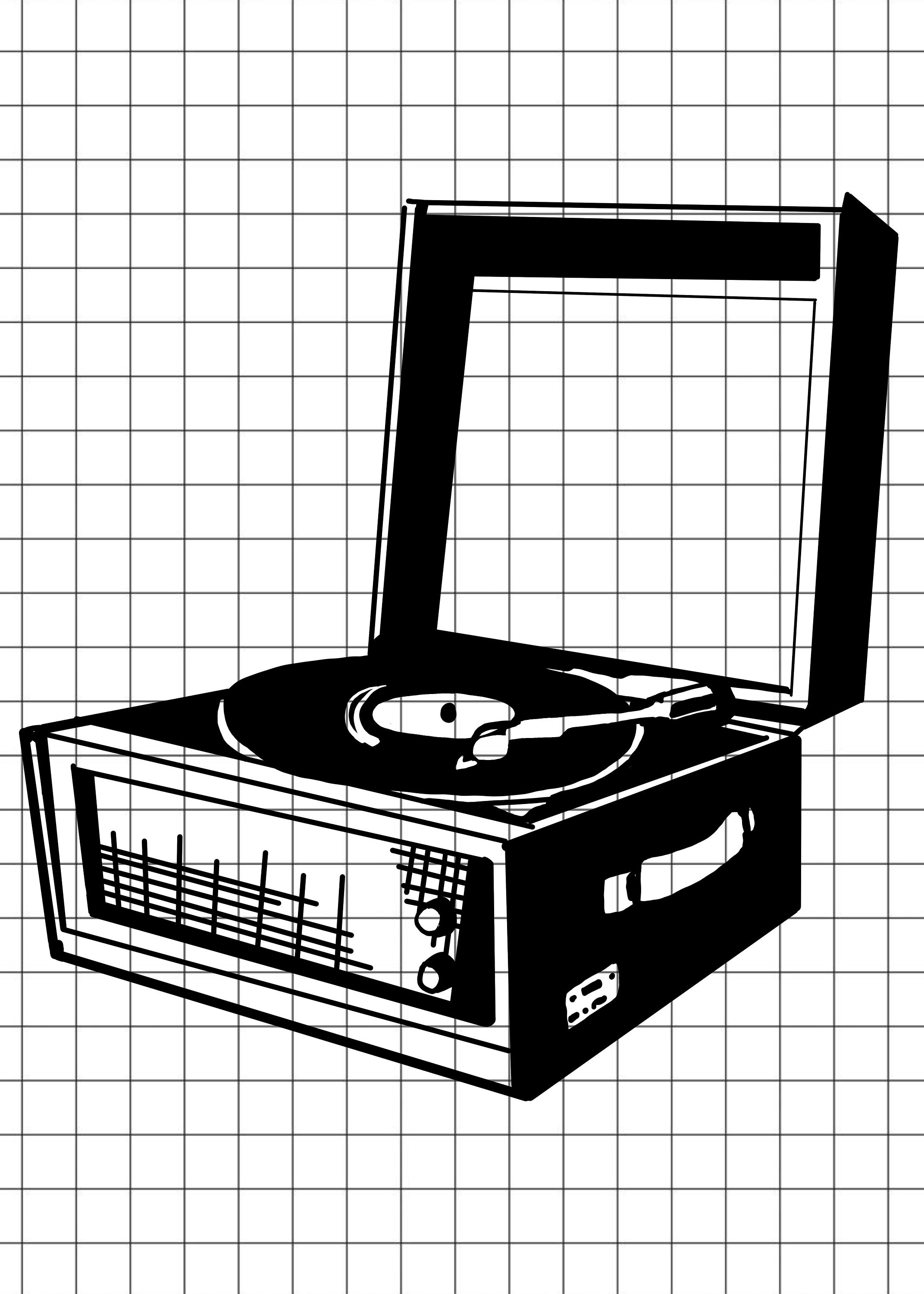 Record Player Drawing Tumblr