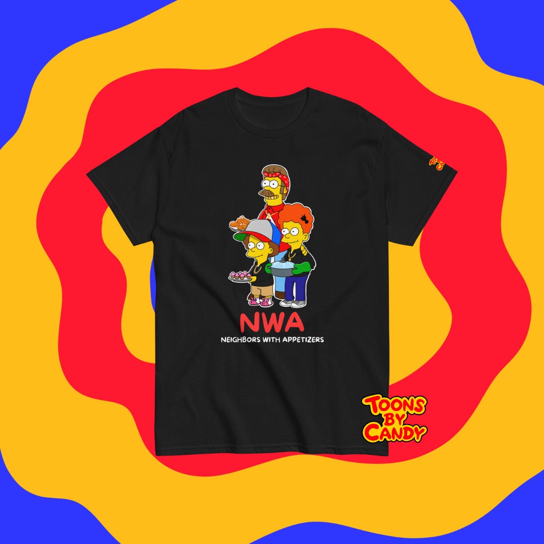 NWA Simpsons Ned, Rod and Todd Flanders Parody Shirt - Neighbors With ...