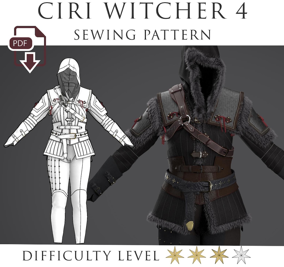 Ciri Witcher 4 Costume Sewing Pattern - Etsy