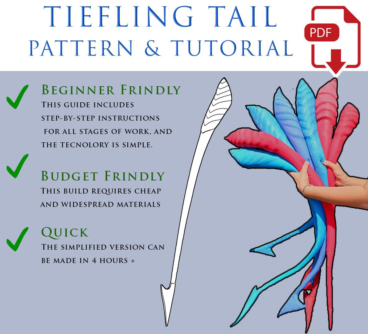 Tiefling Tail Pattern and Tutorial - Etsy