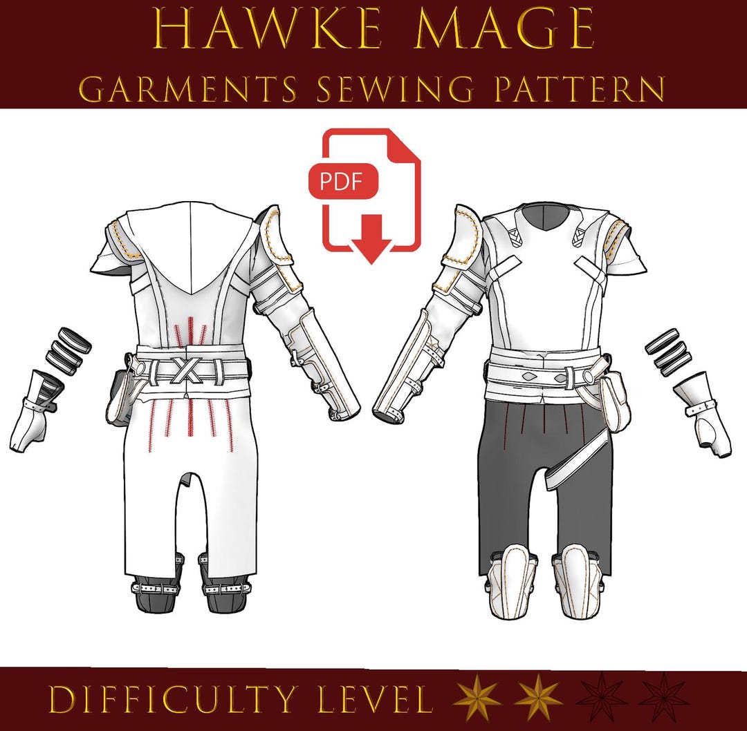Clothes Only Hawke Champion Mage Pattern Sewing Template - Etsy