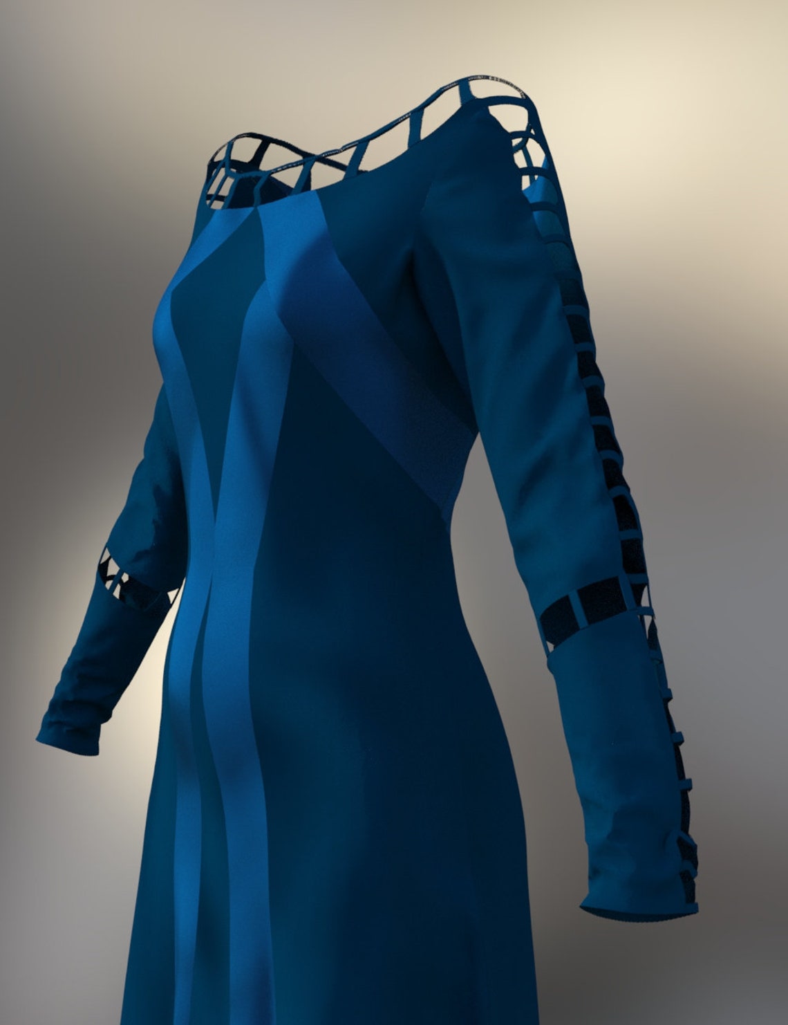 Blue Queen Dress Pattern - Etsy
