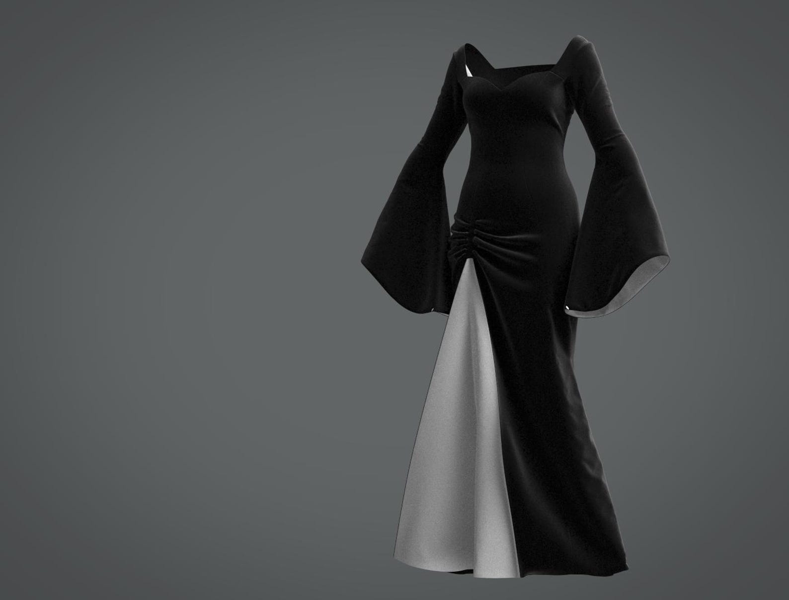 Goth Lady Dress Movie Cosplay Pattern Halloween - Etsy
